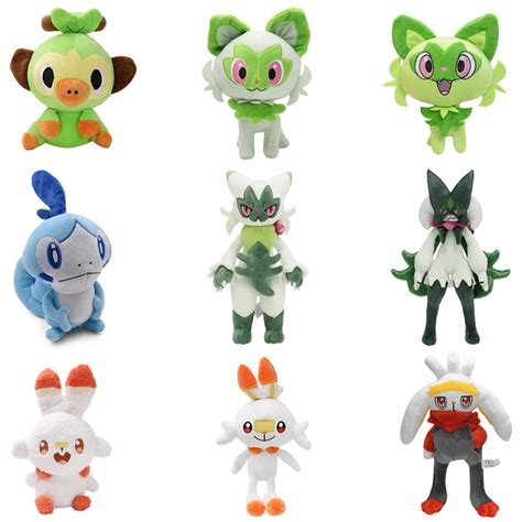 Scorbunny Grookey Sobble Pokemon Plush Doll Sprigatito Quaxly Fuecoco