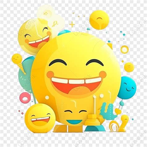 세계 미소의 날 노란 웃는 얼굴만화 웃음표현