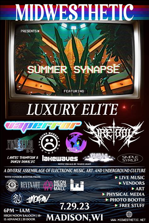Midwesthetic Summer Synapse Live Vaporwave Art And Music Madisonwi 7
