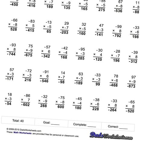 Negative Numbers Multi Digit Multiplication Artofit