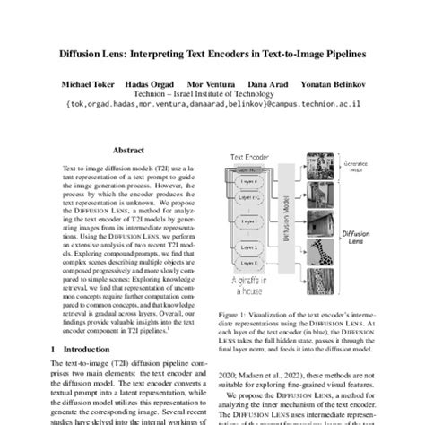 Diffusion Lens Interpreting Text Encoders In Text To Image Pipelines