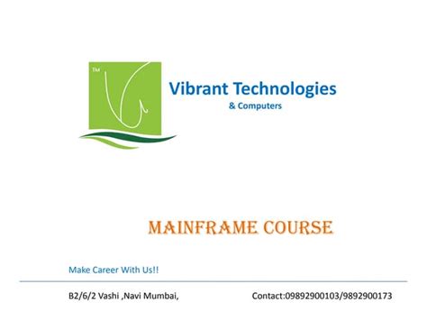 Mainframe Training Course Navi Mumbai Mainframe Course Provider Navi Mumbai Ppt