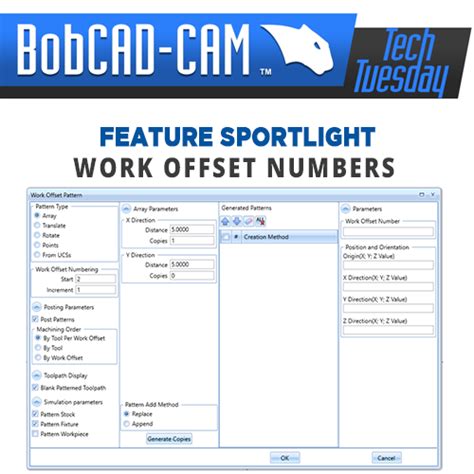 Tech Tuesday Work Offset Numbers Bobcad Cam Bobcad Cam