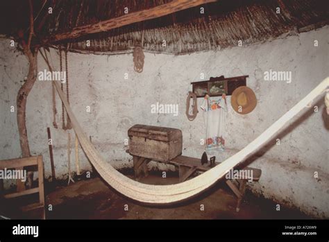 Dzibilchaltun Mexico Maya Mayan Home Interior Tourist Attraction Stock