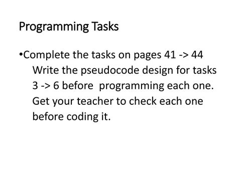 learning intention i will learn about programming using selection