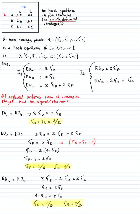 Nash Equilibrium Equation