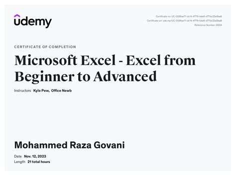 Mohammed Raza Govani On Linkedin Udemy Course Completion Certificate