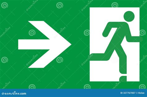 Emergency Exit Safety Symbol Stock Illustration Illustration Of Office Doorway 327767007