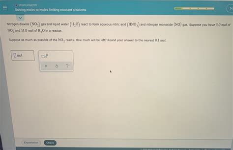 Solved Stoichometry Solving Moles To Moles Limiting Reactant