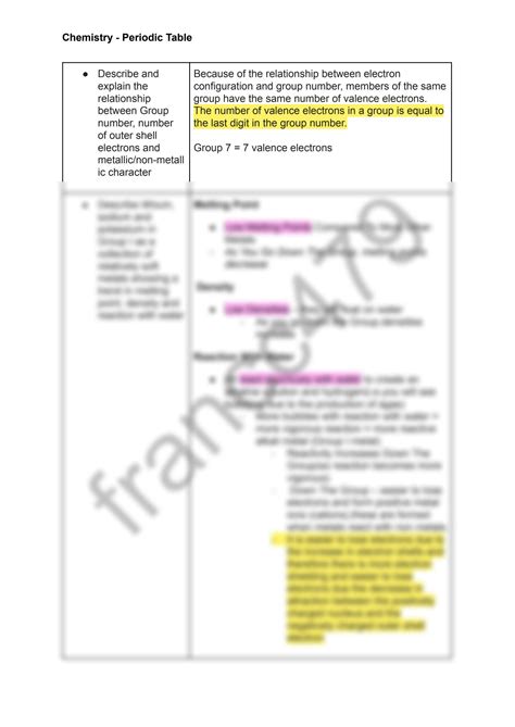 SOLUTION Cambridge Igcse Chemistry 9 Periodic Table Studypool