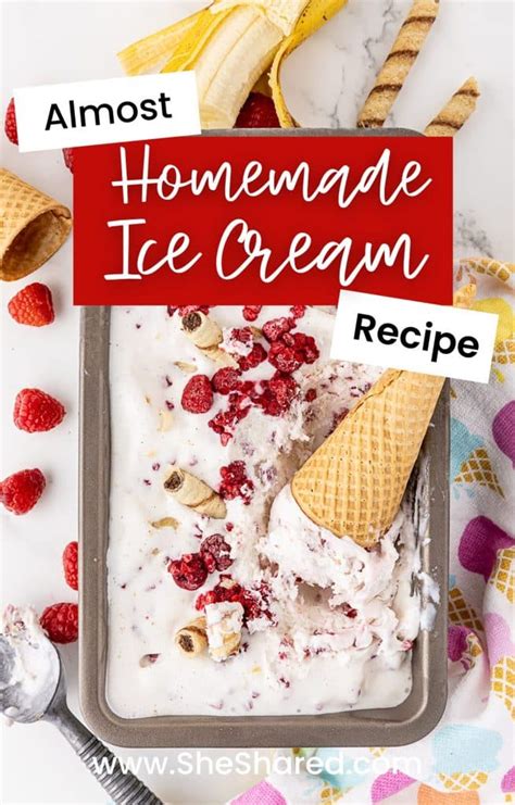 Easy Raspberry Banana Swirl Ice Cream Almost Homemade She Shared