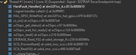 Storagereadfs Triggers Hardfaulthandler When