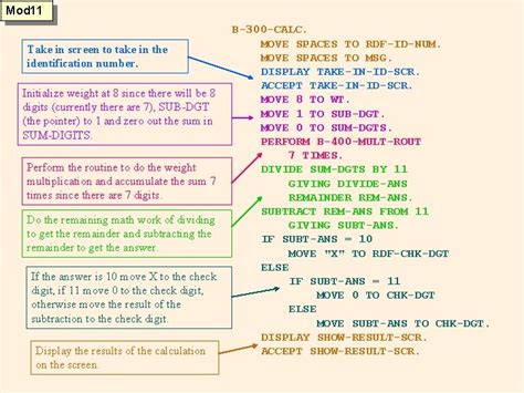 Check Digit Mod 11 Please Use Speaker Notes