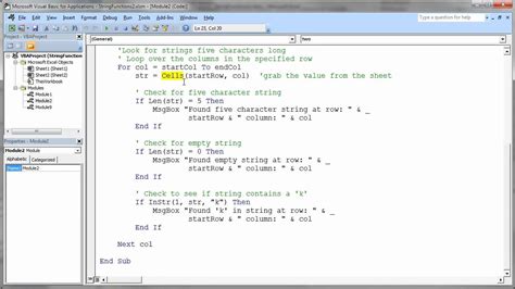 More Vba String Code With For And If Youtube More Vba String Code With For And If Youtube