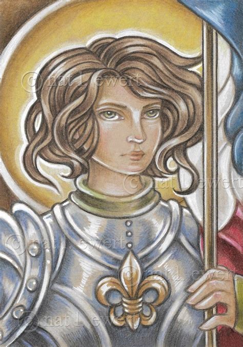 Saint Joan Of Arc Art Print Home Decor Wall Art Spiritual Etsy