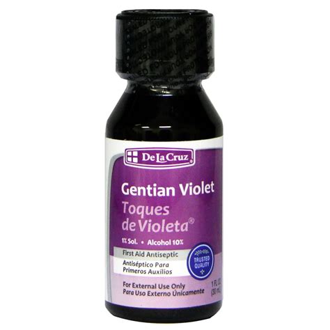 De La Cruz 1 Gentian Violet Toques De Violeta Antiseptic 1 Fl Oz