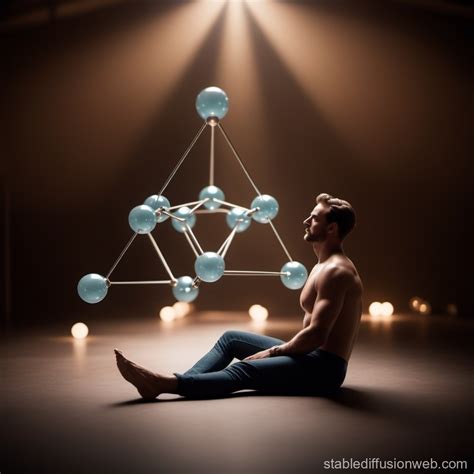 Idealized Man With VSEPR Trigonal Bipyramidal Structure Stable