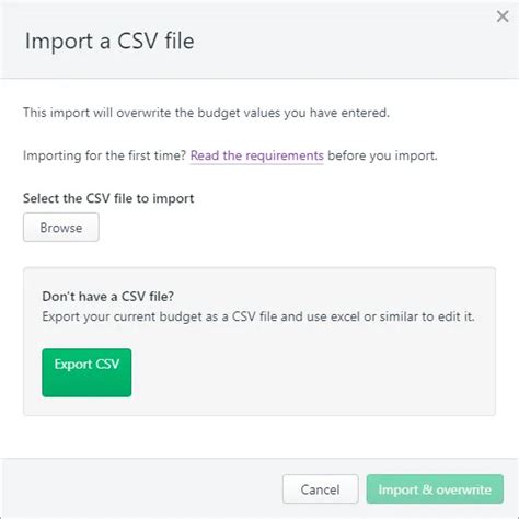 Working With Csv Budget Files
