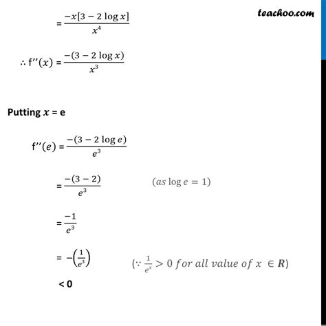Misc 1 Show That F X Log X X Has Maximum At X E
