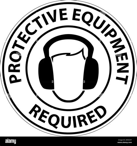 Symbol Floor Sign Protective Equipment Required Stock Vector Image