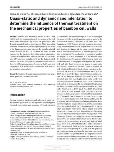 Pdf Quasi Static And Dynamic Nanoindentation To Determine The