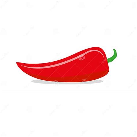 Red Pepper In Flat Style Vector Illustration Stock Vector