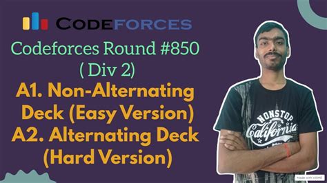 non alternating deck alternating deck easy hard version