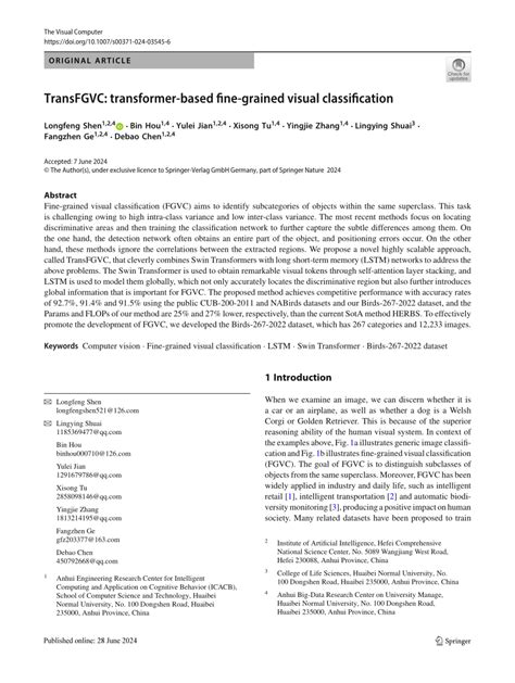 Pdf Transfgvc Transformer Based Fine Grained Visual Classification