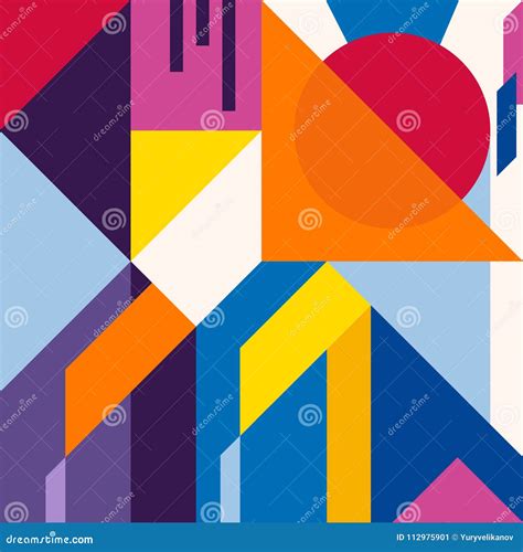Abstract Modern Geometric Background Composition 9 Stock Vector