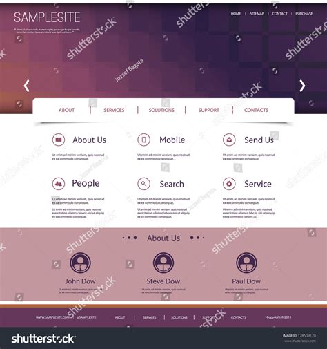 Website Template Abstract Header Design Stock Vector Royalty Free Shutterstock