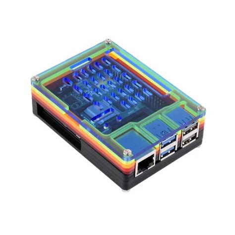Raspberry Pi 5 Rainbow Case Raspberry Pi 5 10 Layer Acrylic Case Colorful At Rs 399piece