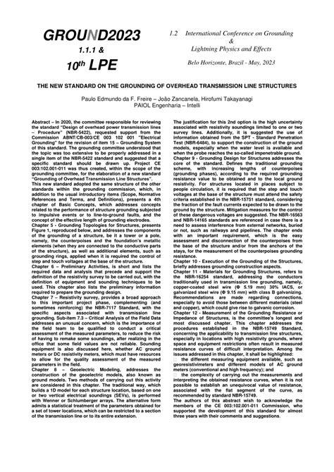 Pdf The New Standard On The Grounding Of Overhead Transmission Line Structures