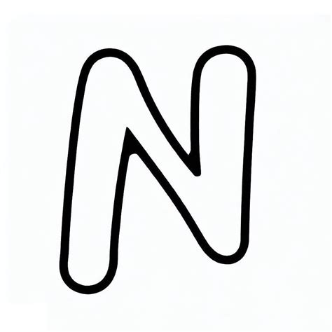 Målarbilder Bokstaven N