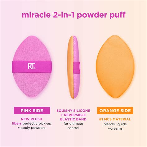 Real Techniques Miracle 2 In 1 Powder Puff Dual Sided Makeup Blending