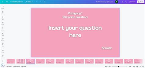 Jeopardy Editable Canva Template Jeoparty Bachelorette Party Jeopardy Guess Who Game
