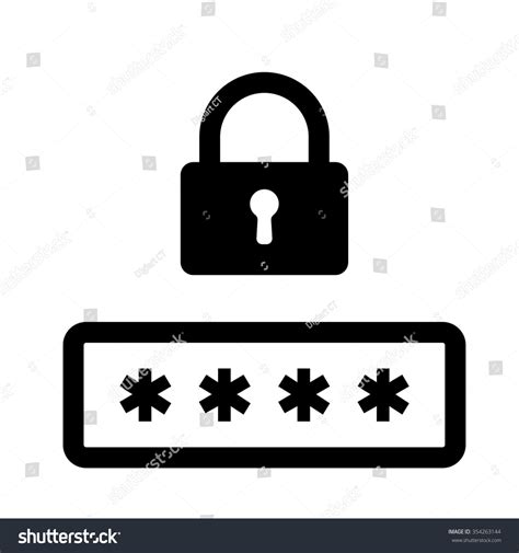 Secure Password Vector Icon Web Mobile Stock Vector Royalty Free 354263144 Shutterstock