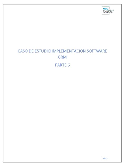 Caso Fallido De Implantación De Crm Descargar Gratis Pdf Atandt
