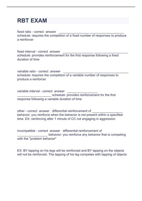 Rbt Exam Question And Answers Correctly Solved 2023 2024 Rbt Stuvia Us