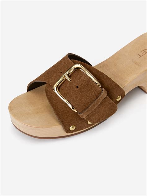 Suede Clogs Brown Beige Women Arket Gb