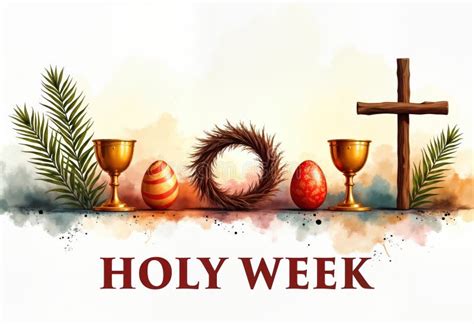 Religious Illustration For Holy Week Symbolism Of Passion
