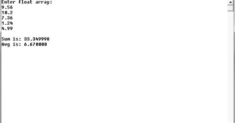 Learn C Language Program To Find Sum And Average Of Given Elements In An Array