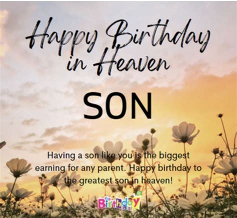 Happy Birthday In Heaven Son