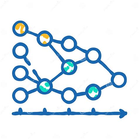 Ilustración Del Doodle De La Ciencia De Datos Del Algoritmo Stock De