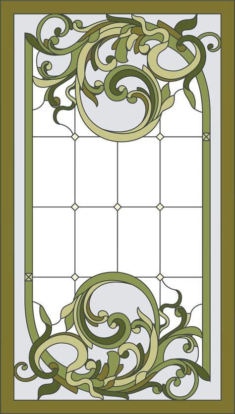 Stained Glass Template Frame Arched Textured Stained Glass Window In