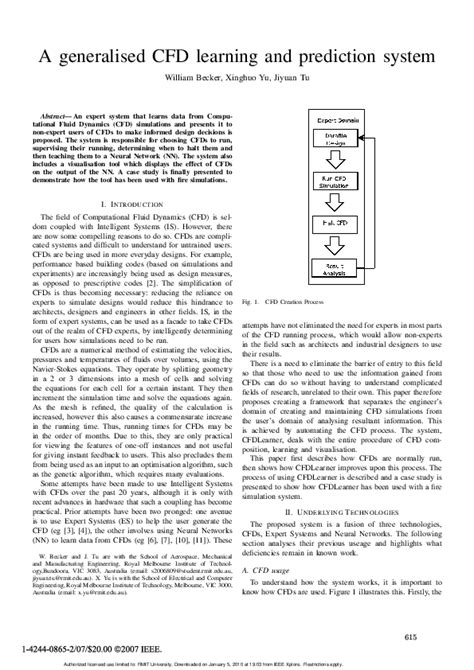 Pdf A Generalised Cfd Learning And Prediction System