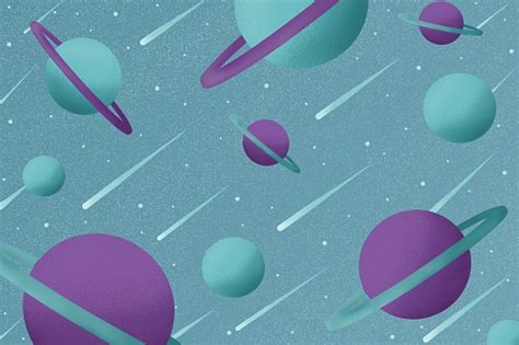 녹색 배경에 공간 원활한 패턴 토성 행성과 혜성 만화 스타일 3차원 형태에 대한 스톡 벡터 아트 및 기타 이미지 3차원 형태 녹색 배경 떨어짐 Istock