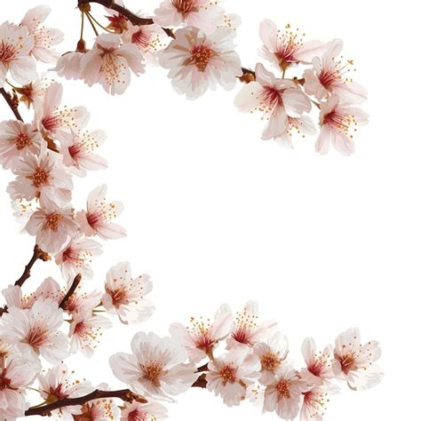 White Background With Sakura At The Corner V 6 Job Id
