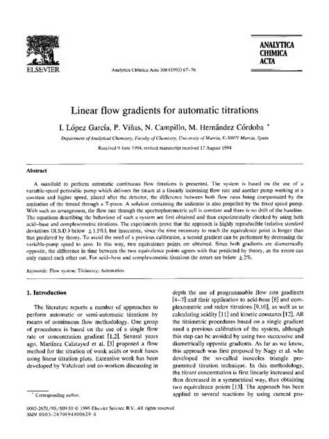 Pdf Linear Flow Gradients For Automatic Titrations Dokumen Tips