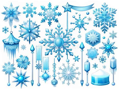 Winter Wonderland Ui Kit A Frosty Modern Design Set For Engaging Digital Experiences Stock