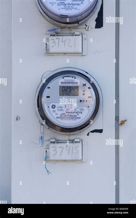 PG E Smart Meter Stock Photo Alamy
